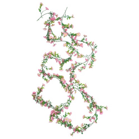 Unique Bargains Artificial Flowers Hanging Vine Plastic Flowers Vine ...