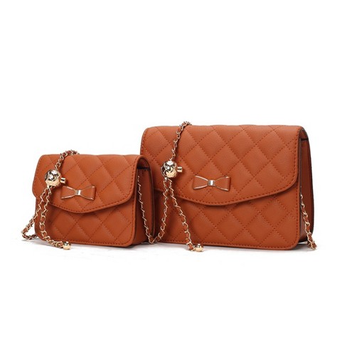 Mkf Collection Blossom Quilted Shoulder Bag With A Mini Bag Set By Mia ...