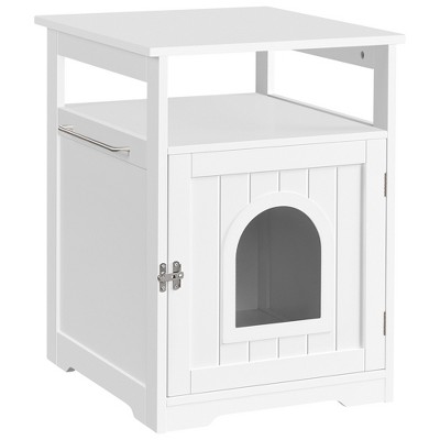 Yaheetech Decorative Cat Litter Box Enclosure - White : Target
