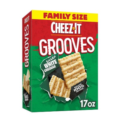 Cheez-it Grooves Sharp White Cheddar Snack Crackers Family Size - 17oz ...