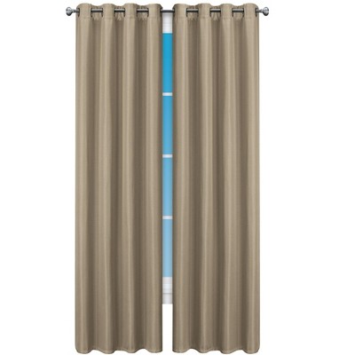 Collections Etc Textured Grommet Top Blackout Curtain Panel 52"x84 ...