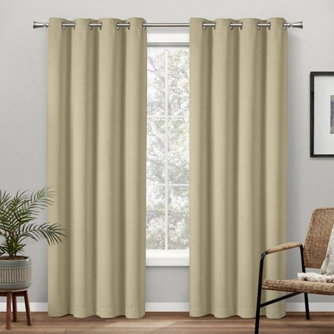 Set Of 2 (84"x52") Academy Total Curtain Panels Blackout Grommet Top ...