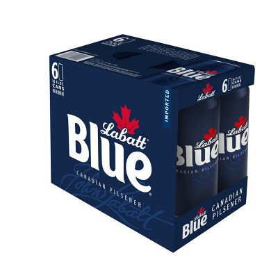 Labatt Blue Canadian Pilsener Beer - 6pk/16 Fl Oz Cans : Target