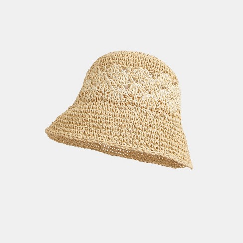 Women's Tan Woven Bucket Hat - Cupshe : Target