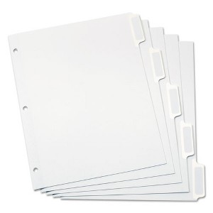 Oxford Custom Label Tab Dividers With Self-adhesive Tab Labels, 5-tab ...