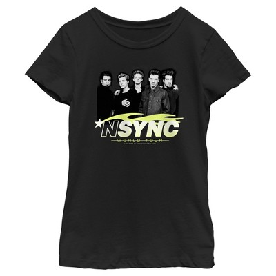 Girl's Nsync World Tour Poster T-shirt - Black - X Small : Target