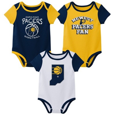 Nba Indiana Pacers Infant Boys' 3pk Bodysuit Set - 12m : Target