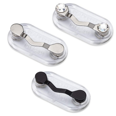 Readerest Magnetic Eyeglass Holders, Steel,crystals And Black, 3 Pack ...