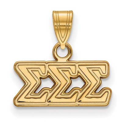 Black Bow Jewelry 14k Yellow Gold Plated Sterling Silver Sigma Sigma ...