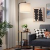 Floor Lamp With Table Natural Wood - Room Essentials™: Etl Listed ...
