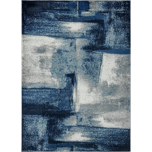 Luxe Weavers Contemporary Abstract Navy 5x7 Area Rug : Target