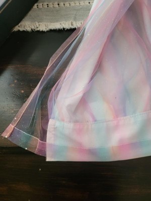 38"x63" Kids' Rainbow Sheer Rod Pocket With Lining Single Window ...
