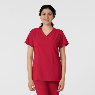 Wink W123 Women's Basic V-neck Scrub Top, 4x Womens Plus : Target