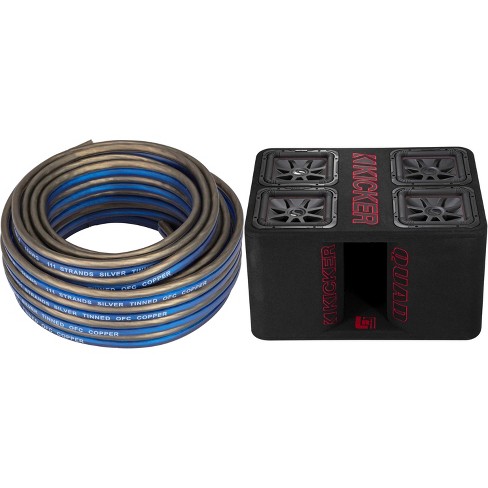 Kicker 47ql7r122 12-inch (30cm) Loaded Ported Quad Box, 2-ohm W ...