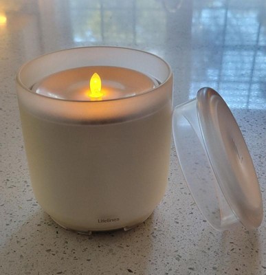 Lifelines Flameless Candle Diffuser - Frosted Glass Cream : Target