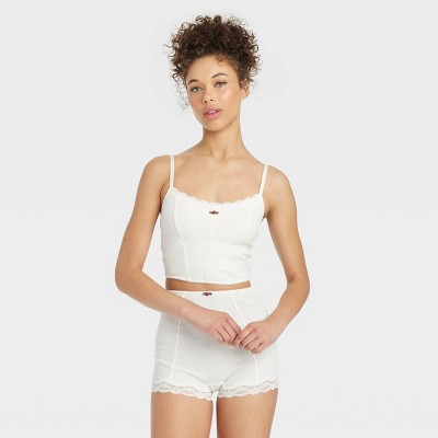 Women's Waffle Brami - Colsie™ White Xl : Target