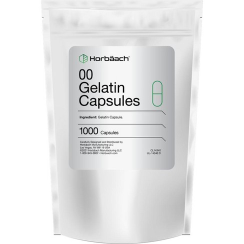 Horbaach Clear Size 00 Empty Capsules | 1000 Gelatin Capsules : Target
