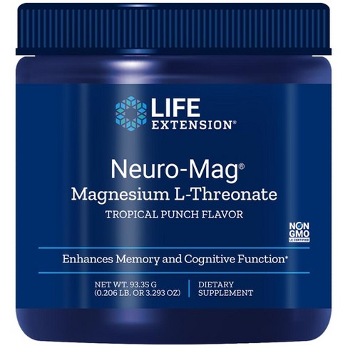 Life Extension Neuro-mag Magnesium L-threonate 93.35g (0.206 Lb Or ...