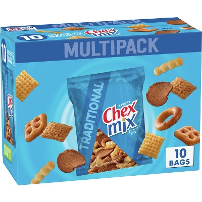 Chex Mix Traditional Snack Mix Bags - 17.5oz/10ct : Target