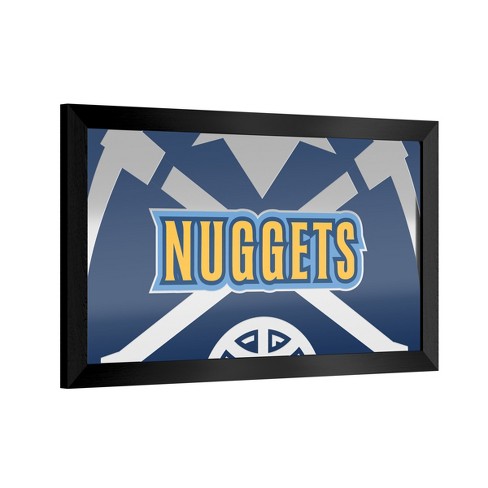 Denver Nuggets Fade Black Framed Bar Mirror By Trademark Gameroom : Target