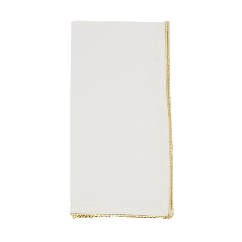 Saro Lifestyle Luana Collection Shimmering Border Design Dinner Napkins ...