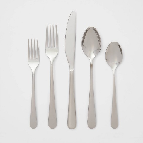 20pc Harrington Flatware Set Silver - Threshold™ : Target
