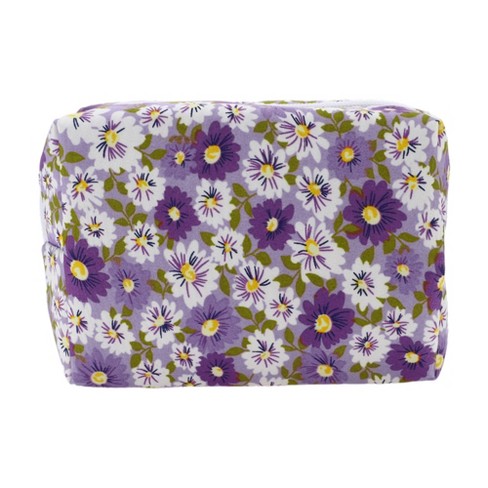 Unique Bargains Women's Flower Octagonal Travel Cosmetic Bag 1 Pc ...
