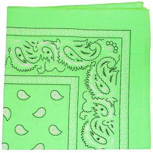 Pack Of 36 Daily Basic 100% Cotton 22 X 22 Paisley Printed Bandana Neon ...