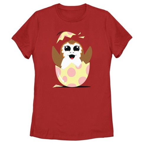 Women's Star Wars Happy Easter Egg Porg Style T-shirt : Target
