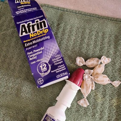 Afrin Nasal Spray No Drip Extra Moisturizing Nasal Congestion Relief ...