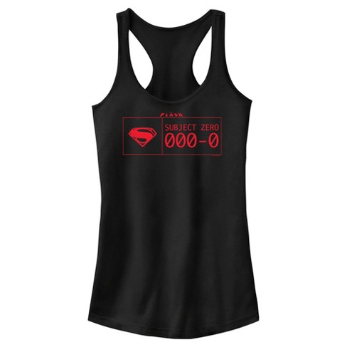Juniors Womens The Flash Superman Subject Zero Racerback Tank Top : Target
