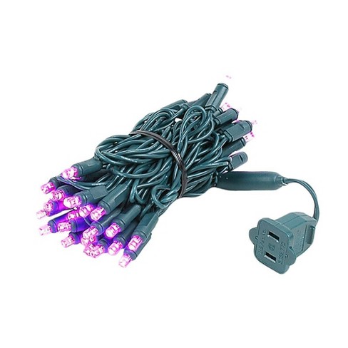 Novelty Lights 50 Light Pink Led Christmas Mini Light Set (green Wire ...