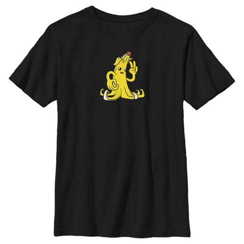 Boy's Husky Fortnite Peely Peace Sign - Black - Small : Target