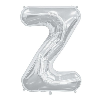 Z-Shaped Silver Letter 34" Mylar Balloon : Target