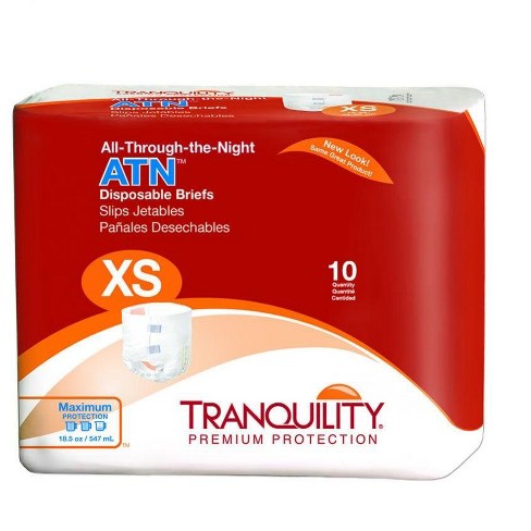 Tranquility Atn (all-through-the-night) Adult Disposable Briefs With Re ...