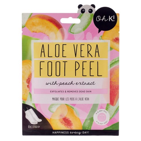 Oh K! Exfoliating Aloe Foot Peel Mask - 1.35 Fl Oz : Target