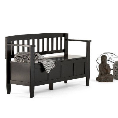 48" Riverside Solid Wood Entryway Storage Bench - Wyndenhall : Target
