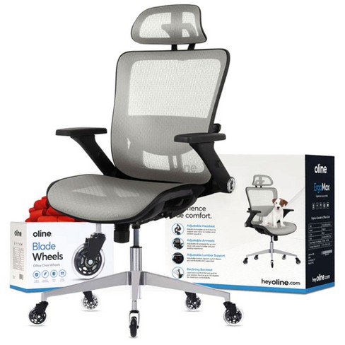Oline Ergomax Ergonomic Swiveling Mesh Office Desk Chair With ...