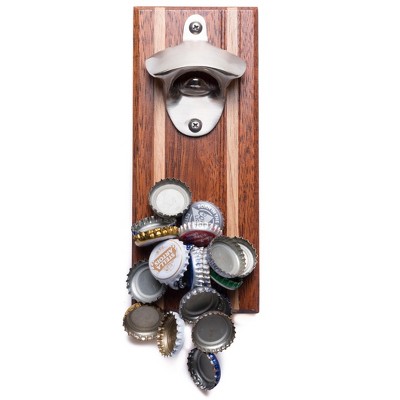 Bruntmor Magnetic Zinc Alloy Wall Mounted Cap Opener & Cap Catcher ...