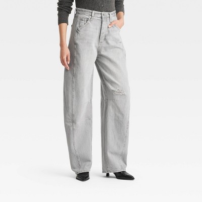 Women's High-rise Sailor Wide Leg Ankle Jeans - Universal Thread™ Beige ...