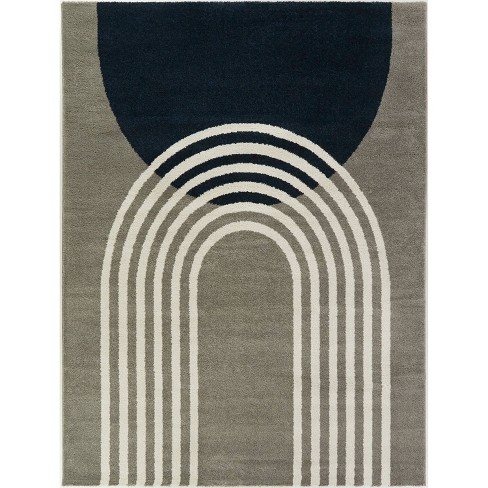 5'3'x7' Gateway Contemporary Stripe Rug Gray - Balta Rugs: Indoor Low ...