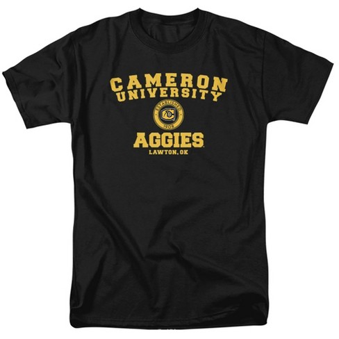 Cameron University Official Circle Logo Adult T-shirt, Black, Small ...