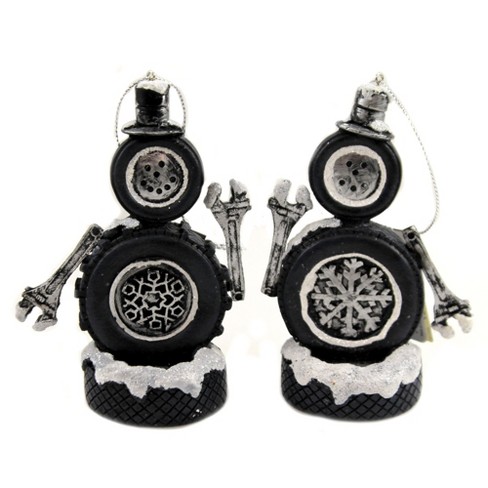 4.5 Inch Snowman Tire Ornament Wrench Snowflake Hubcaps Tree Ornaments ...