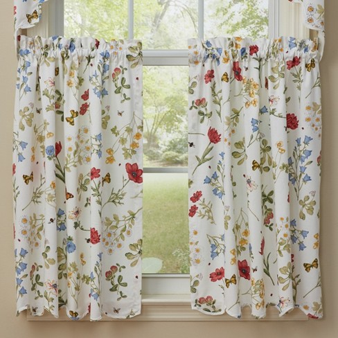 Park Designs Wildflower Scalloped Window Tiers : Target