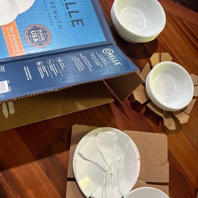 Corelle 16pc Vitrelle Livingware Dinnerware Set Frost White : Target