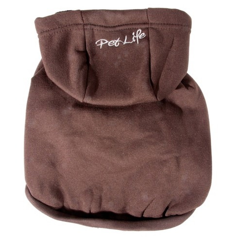 Pet Life Fashion Plush Cotton Hooded Sweater Dog Hoodie - Brown - L ...