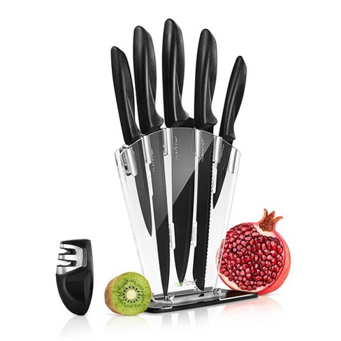 Nutrichef 7 Piece Kitchen Knife Set - Black : Target