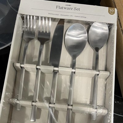 20pc Ashby Flatware Set Silver - Threshold™ : Target