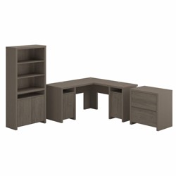 Salinas Computer Desk With Hutch Gray - Bush Furniture : Target