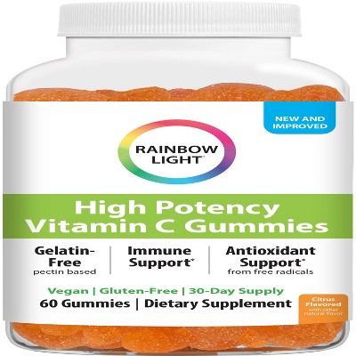 Rainbow Light High Potency Vitamin C Gummies, Immune Health Support ...
